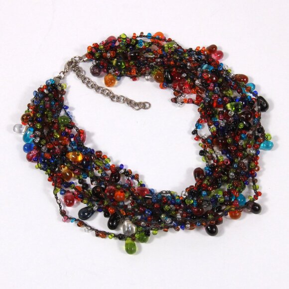 Jewelry | Multistrand Multicolor Beaded Necklace | Poshmark